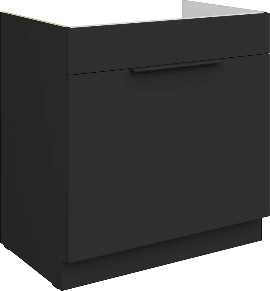 ARIA cc | dolní skříňka 80 ZL 1S dřezová | 80 cm | PREMIUM BOX | černá