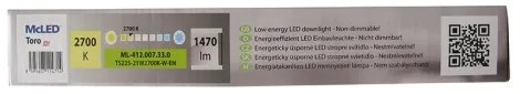 LED podhledové svítidlo McLED TORO S21 TS225-21W2700K-W-EN teplá bílá ML-412.007.33.0