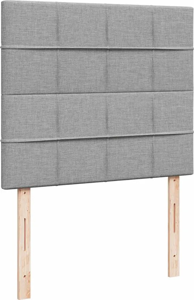Box spring postel s matrací světle šedá 120 x 200 cm textil 3292023