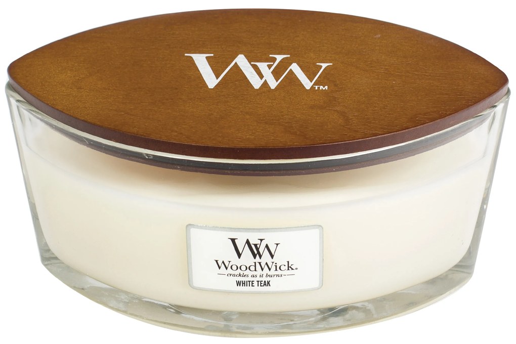 WoodWick Svíčka loď White Teak, 453 g