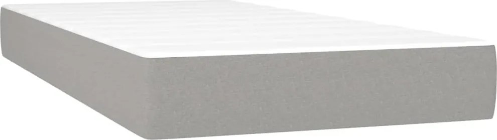 vidaXL Box spring postel s matrací 90x200 cm textil [3130001] Barva: světle šedá