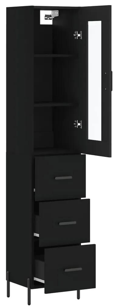 Skříň highboard černá 34,5 x 34 x 180 cm kompozitní dřevo,  3199242