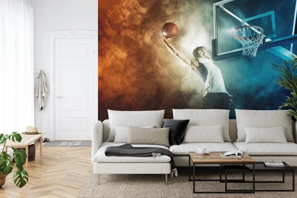 Fototapeta Basketbalový Hráč Udělal Dunk Samolepící tapety 152.5x104