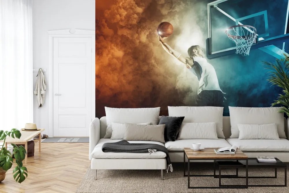 Fototapeta Basketbalový Hráč Udělal Dunk Samolepící tapety 254x184