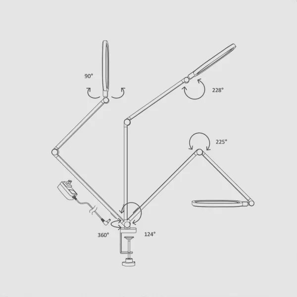 LED Stmívatelná dotyková flexibilní stolní lampa LED/15W/230V 3000-6500K CRI 96