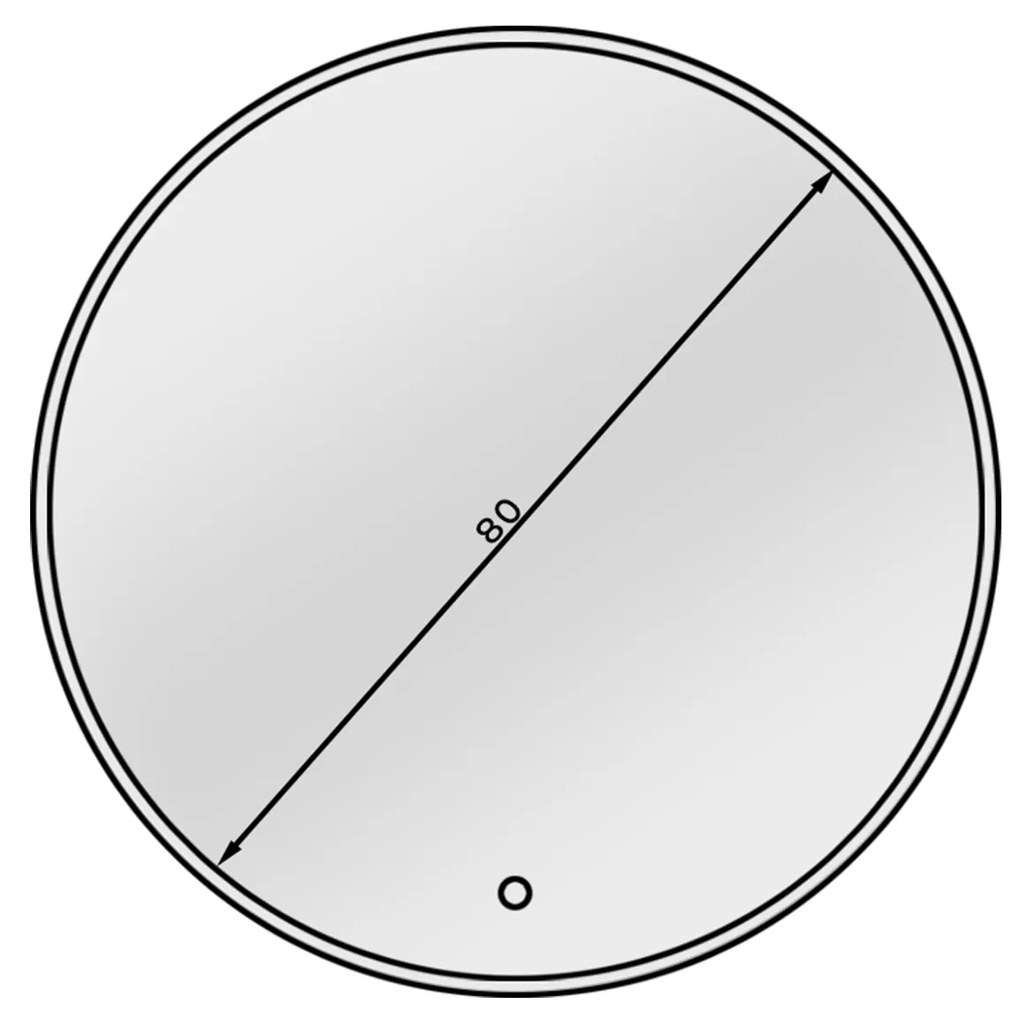 Eltap Zrcadlo Gerbinie L s LED osvětlením ⌀80 cm, zlaté