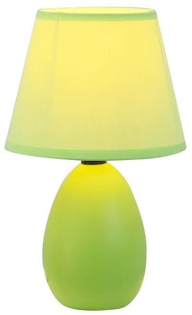 Keramická stolní lampa, zelená, QENNY TYP 13