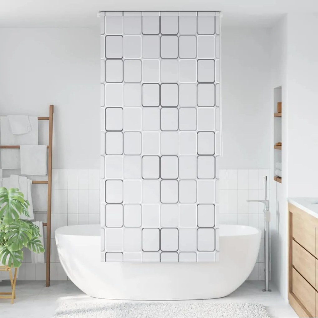 Sprchová roleta 100 x 240 cm čtvercový vzor 142848