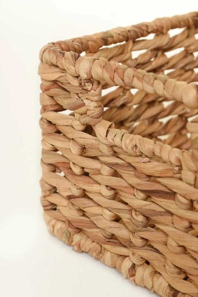 Policový koš CESTERO, vodní hyacint, 34x24x18 cm, natur