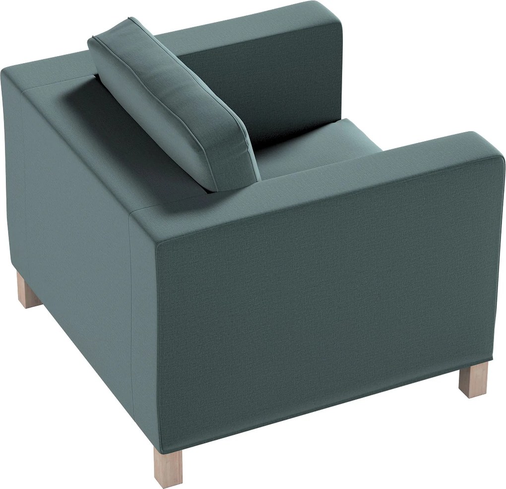 Potah na křesko IKEA Karlanda, krátký barva zelená látka sametová