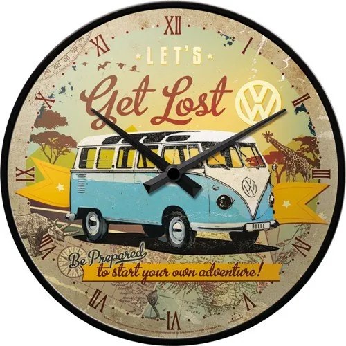 Postershop Nástěnné hodiny - VW Let's Get Lost