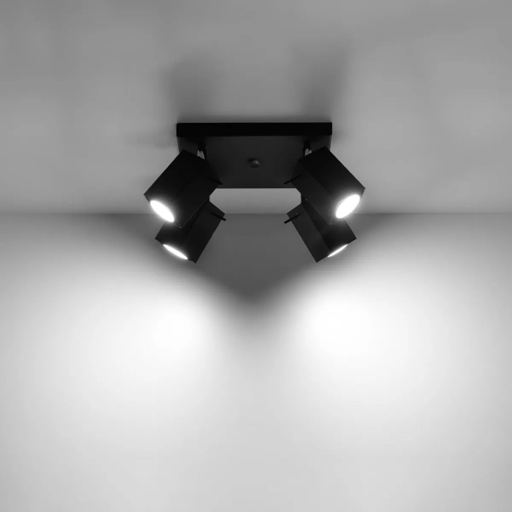 Sollux Lighting Stropní svítidlo MERIDA 4 černé