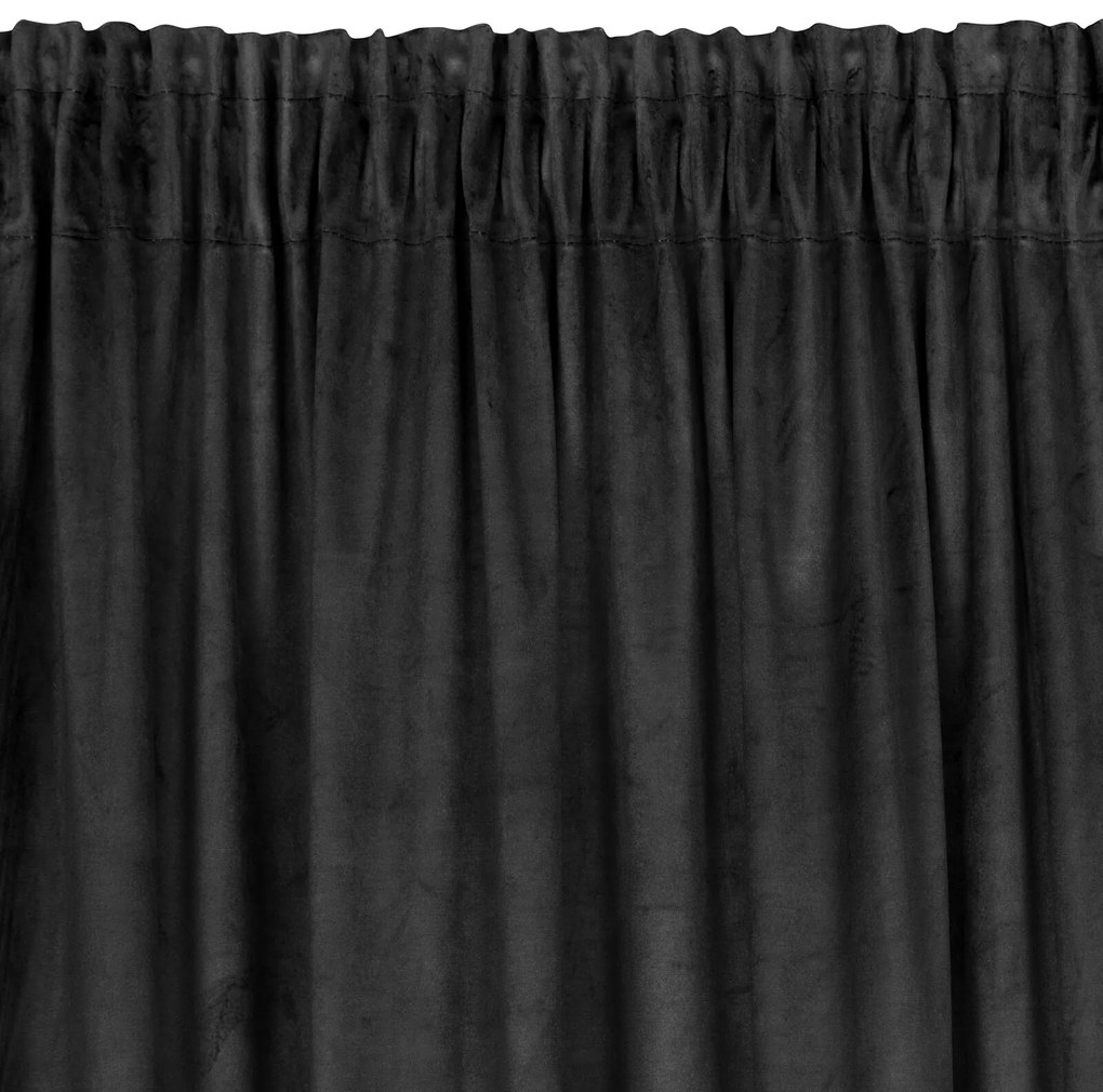 ZATEMŇOVACÍ ZÁVĚS NA PÁSCE ANGELINA 140X270 CM ČERNÁ