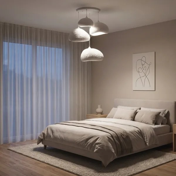 Brilagi - Lustr na lanku WABI SABI 4xE27/40W/230V pr. 95 cm bílá