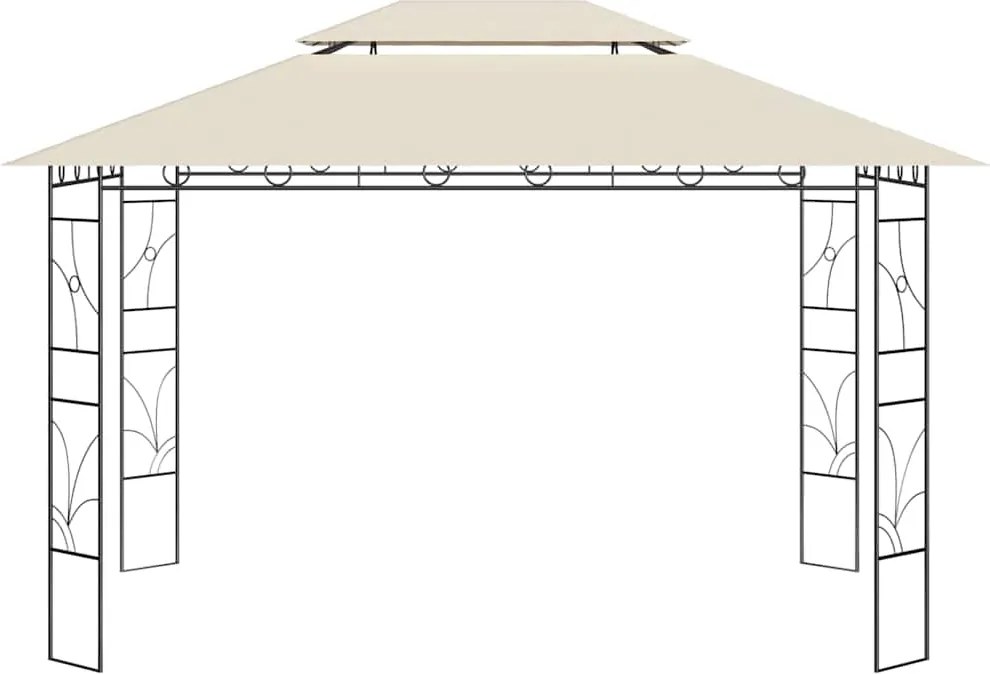 Altán 4 x 3 x 2,7 m krémový 160 g/m² 313915