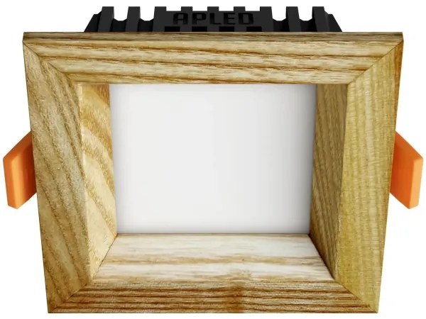 APLED - LED Podhledové SQUARE WOODLINE LED/3W/230V 3000K 9x9 cm jasan masiv