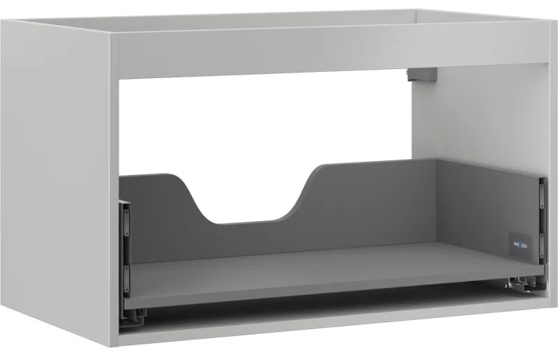 Mexen Box-A, závěsná skříňka 80 cm, 1 zásuvka, šedá matná, 91AX0-0800-470-1-62