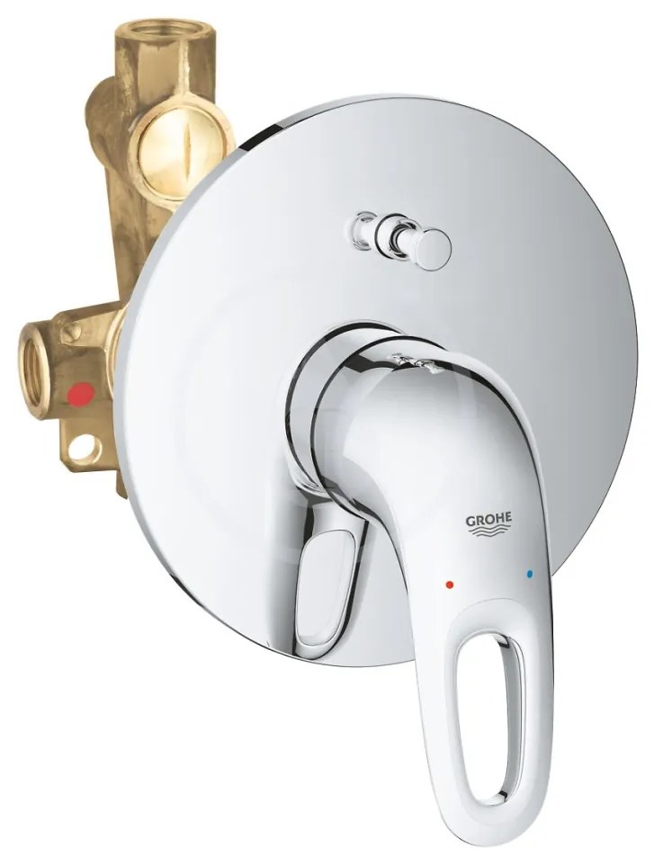 GROHE - Eurostyle Páková vanová baterie pod omítku, chrom 33637003