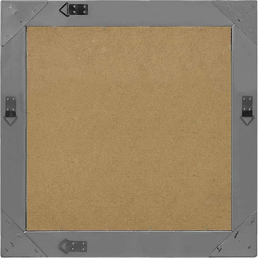 Nástěnné zrcadlo barokní styl 60 x 60 cm černé 320335