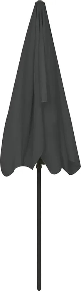 Plážový slunečník antracitový 200 x 125 cm 314729