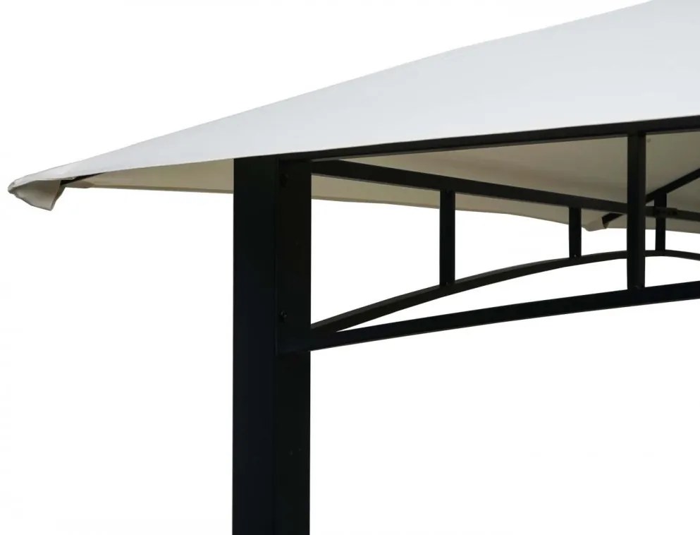 Pergola se stahovací střechou 2,5x2,5 m Šedá