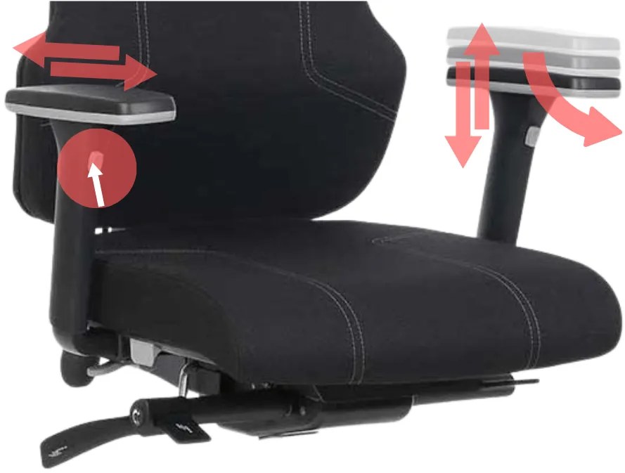 MERCURY Ergonomická kancelářská židle DELI - černá látka