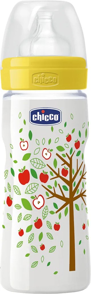 CHICCO Láhev Well-Being bez BPA silikónový dudlík rychlý průtok 330 ml