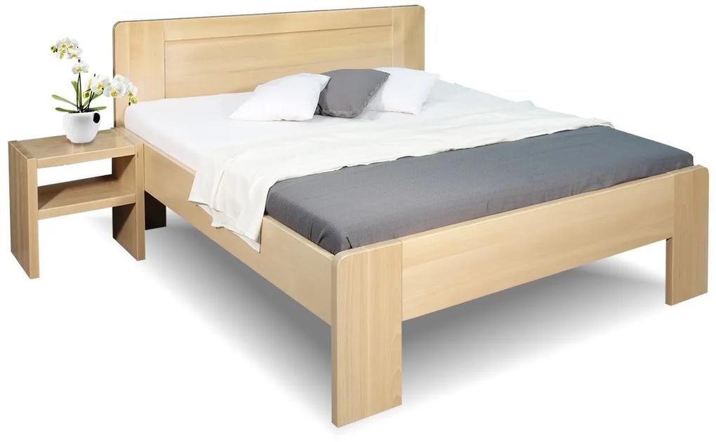 Zvýšená postel z masivu Dan, 120x200, 140x200, masiv buk