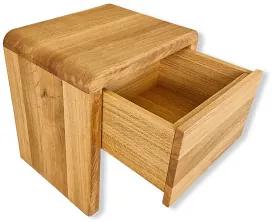 Dřevěný noční stolek z masivu BELAGO - Provedení masiv Buk nebo za příplatek Olše, Bříza, Dub, Javor, Jasan