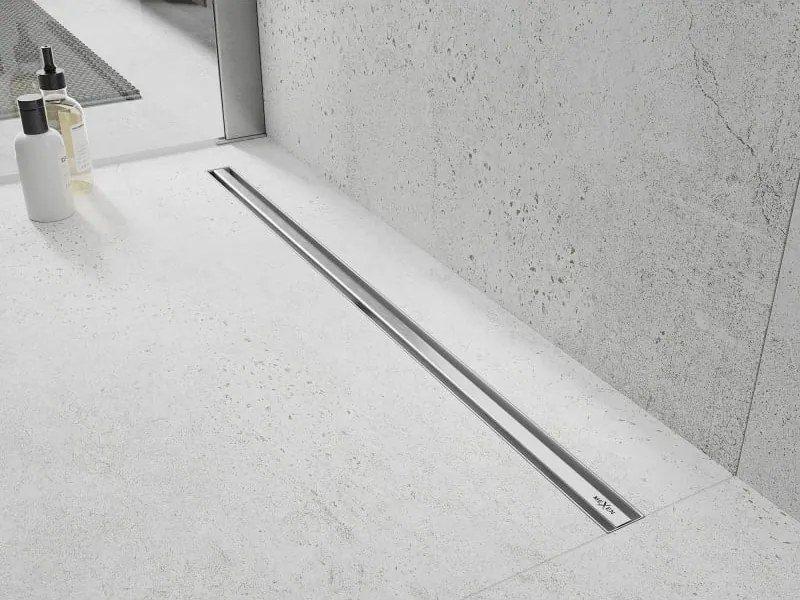 Mexen Flat 360° Slim otočný liniový odtok 160 cm, nerez - 1041160