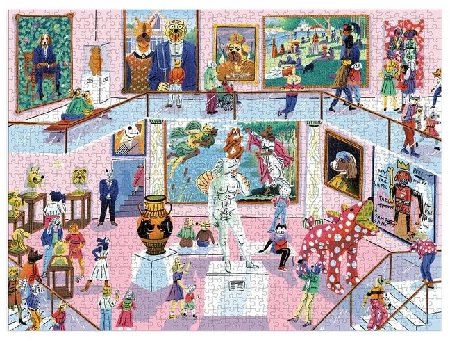 Galison Puzzle Psí galerie 1000 dílků