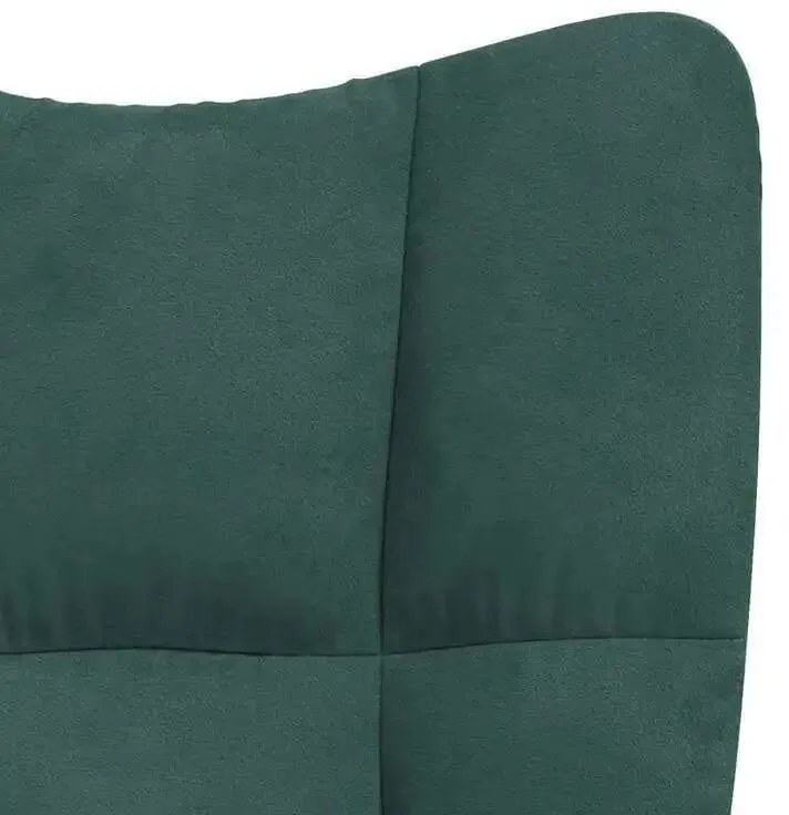 Křeslo ušák, relaxační, černá, zelená, NoBi KOMODO