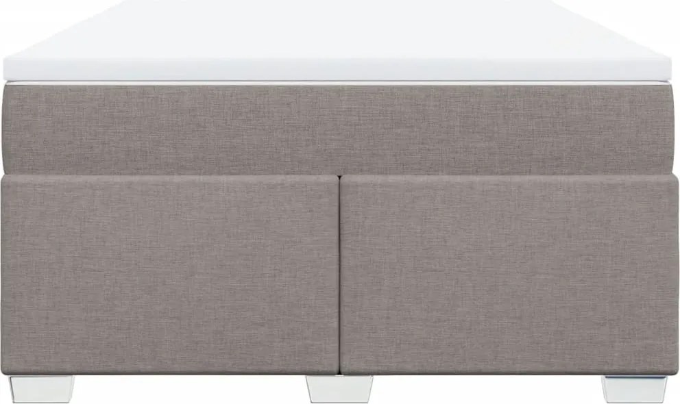 Box spring postel s matrací taupe 140x190 cm textil 3285134