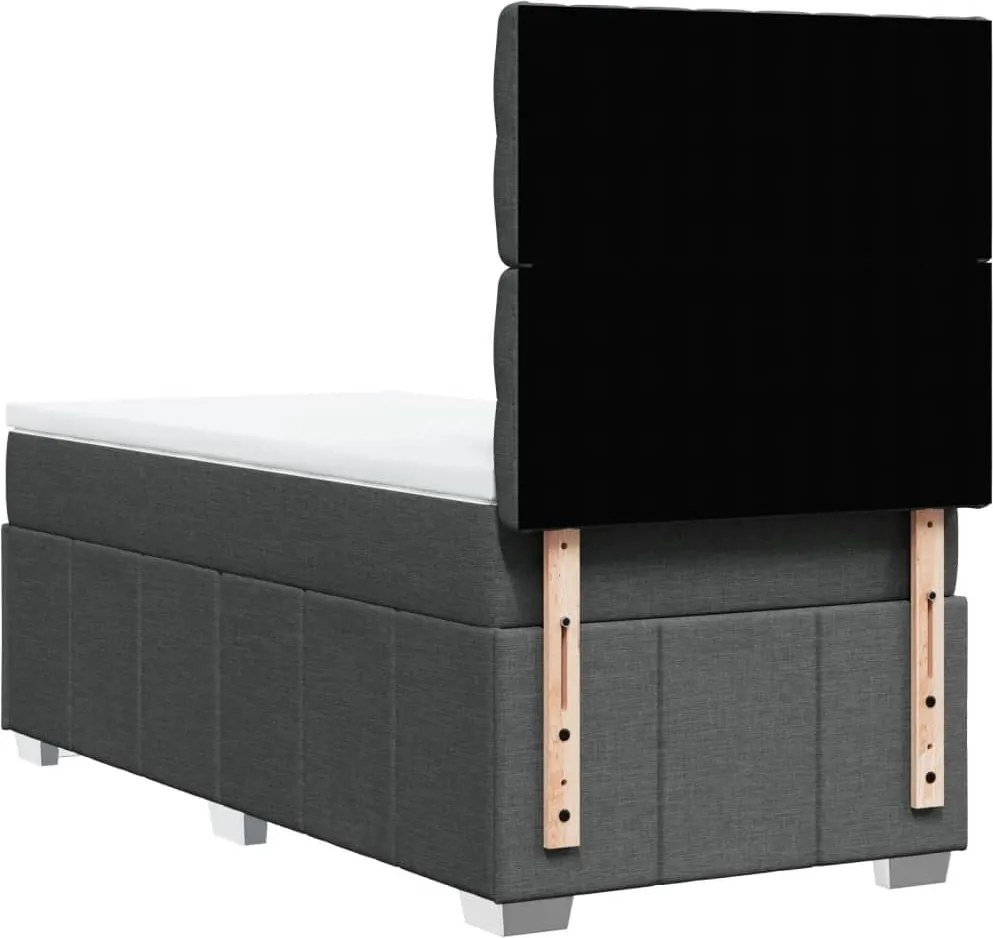 Box spring postel s matrací tmavě šedá 80 x 200 cm textil 3291503