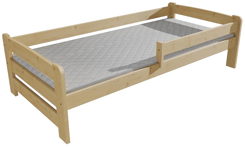Vomaks Dětská postel se zábranou VMK009D KIDS Rozměr: 140 x 200 cm, Barva: bezbarvý lak