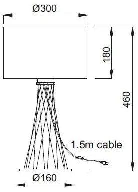 ACA DECOR Stolní lampa ACACIA, světlé dřevo