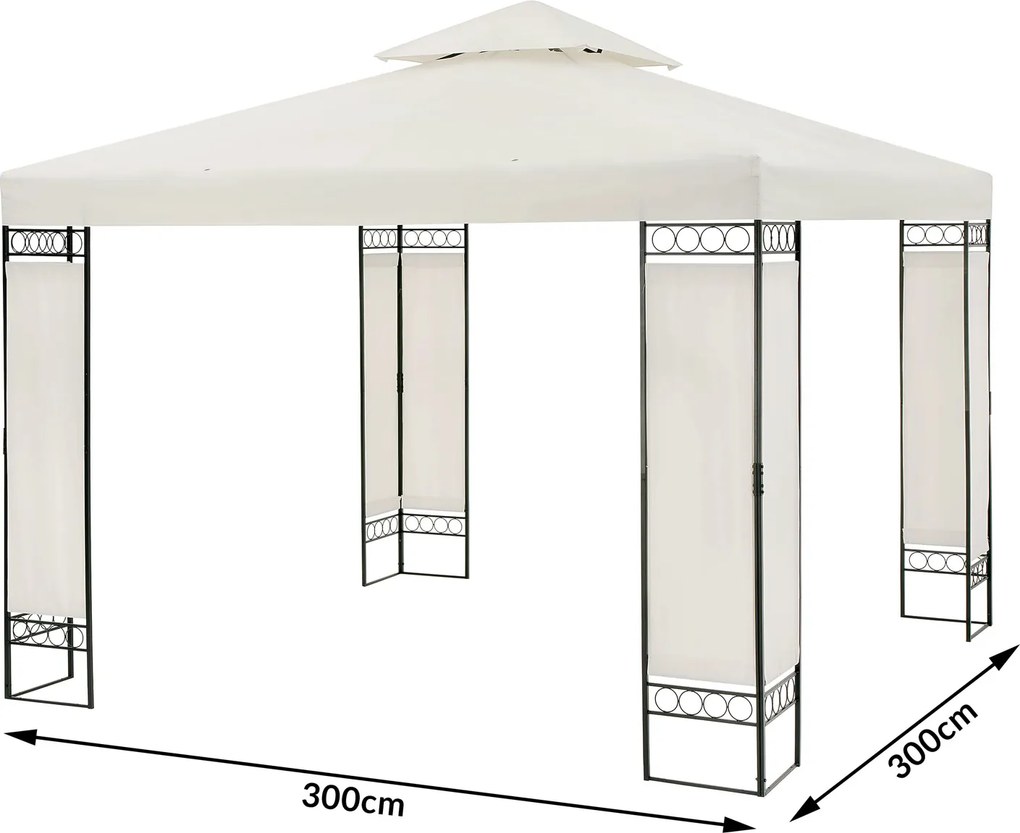 Zahradní altán krémový 3 x 3 m 108720