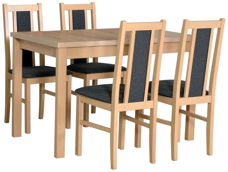 Drewmix Jídelní stůl ALBA 1 + doprava zdarma deska stolu olše, nohy stolu ořech