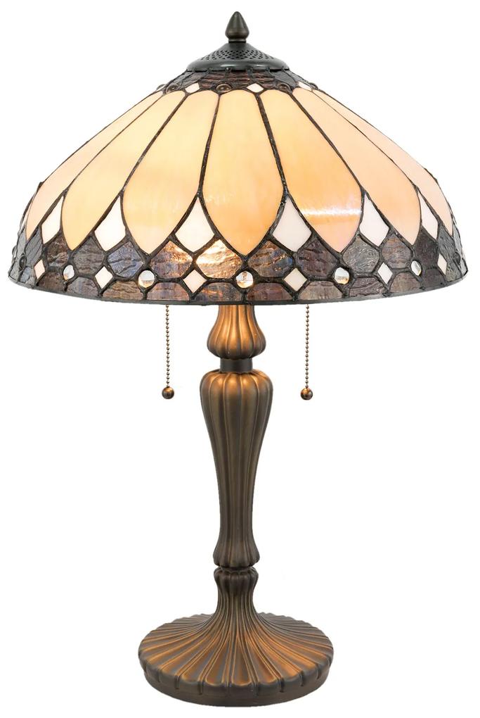 Clayre &amp; Eef Stolní lampa Tiffany  - Ø 41*60 cm E27/2x60 W