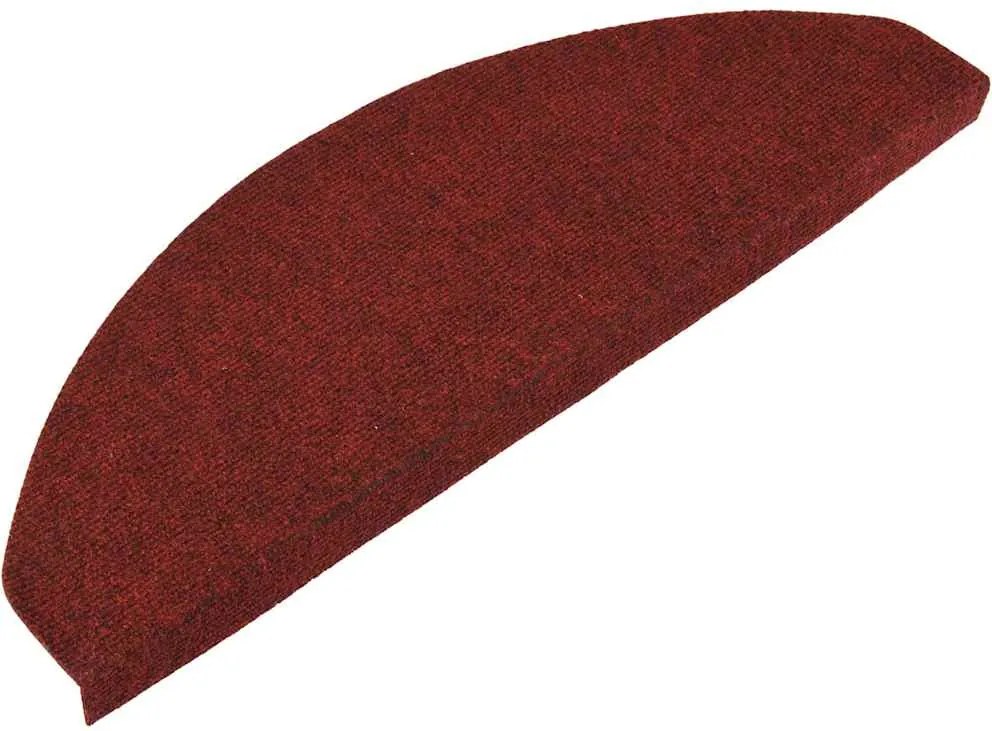 Samolepicí nášlapy na schody 15 ks 65x22,5x3,5 cm červené 136398