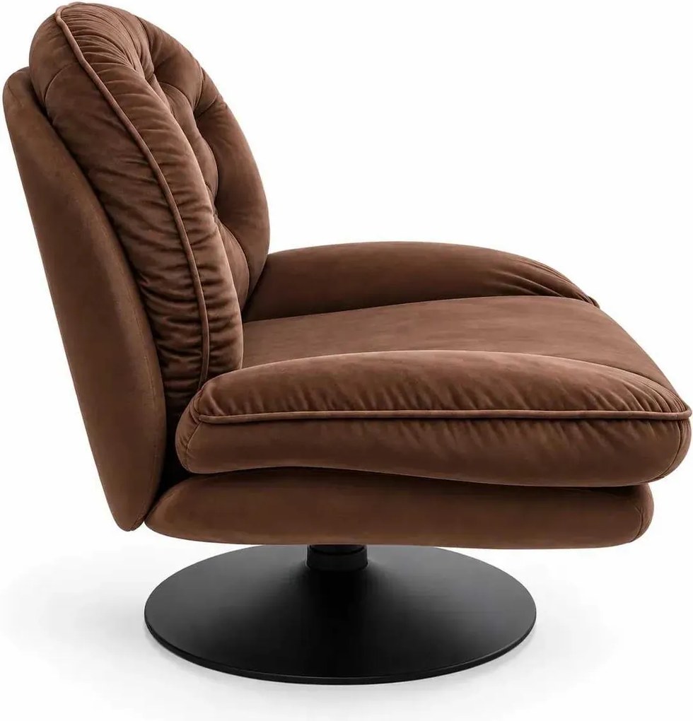 LuxuryForm DESIGN Relaxační otočné křeslo LUNA - hnědé