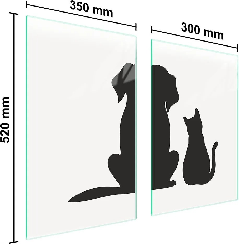 Skleněná Ochranná Deska Do Kuchyně 65x52 Zvířata