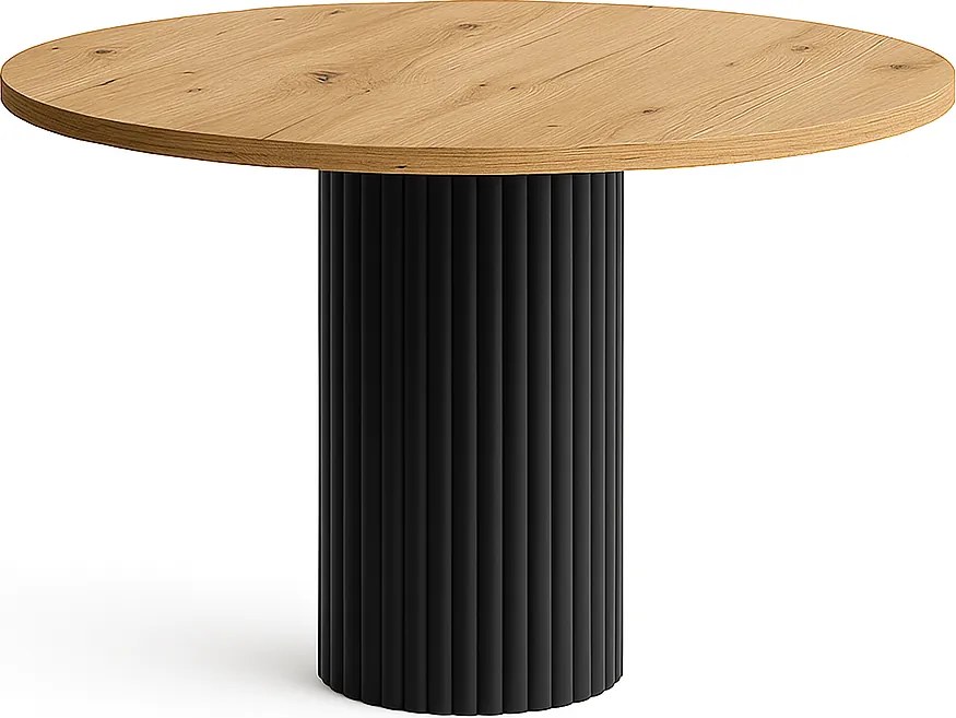 NW Kulatý jídelní stůl NESTORIO 4, 110 cm Barva/ dekor: Kašmír, Barva nohy stolu: Zlatá
