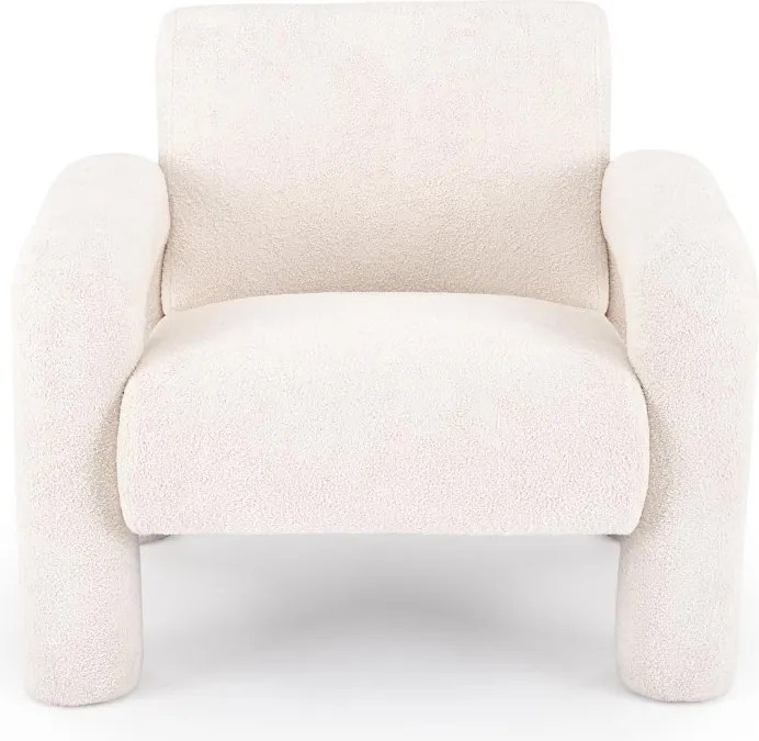 Designové křeslo VARNA — látka, krémová