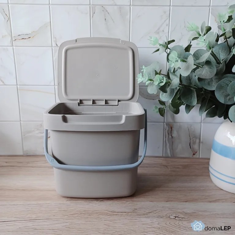 ÚLOŽNÝ BOX S PLASTOVOU KAPSIČKOU varianta: popelavý černé víko 3l
