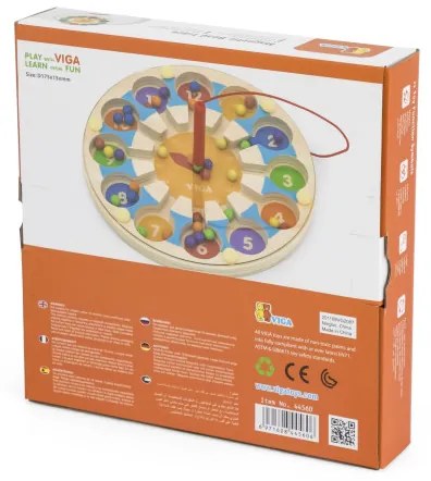 Dřevěné magnetické bludiště Viga 44560 Hodiny