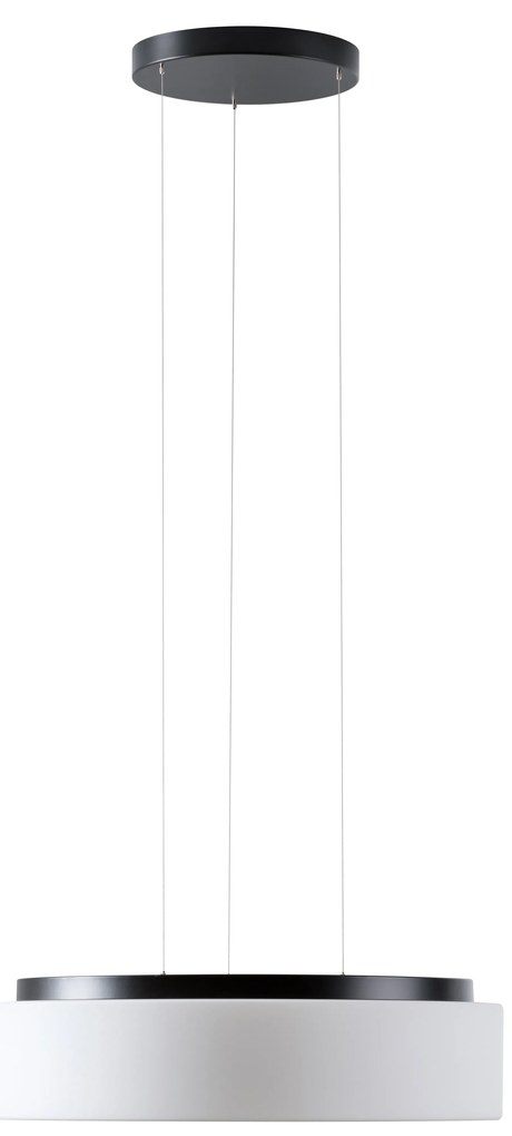 Osmont 67910 Eris LE4, závěsné svítidlo z triplexového skla s černým závěsem, LED 47W 4000K, IP40, prům. 54 cm