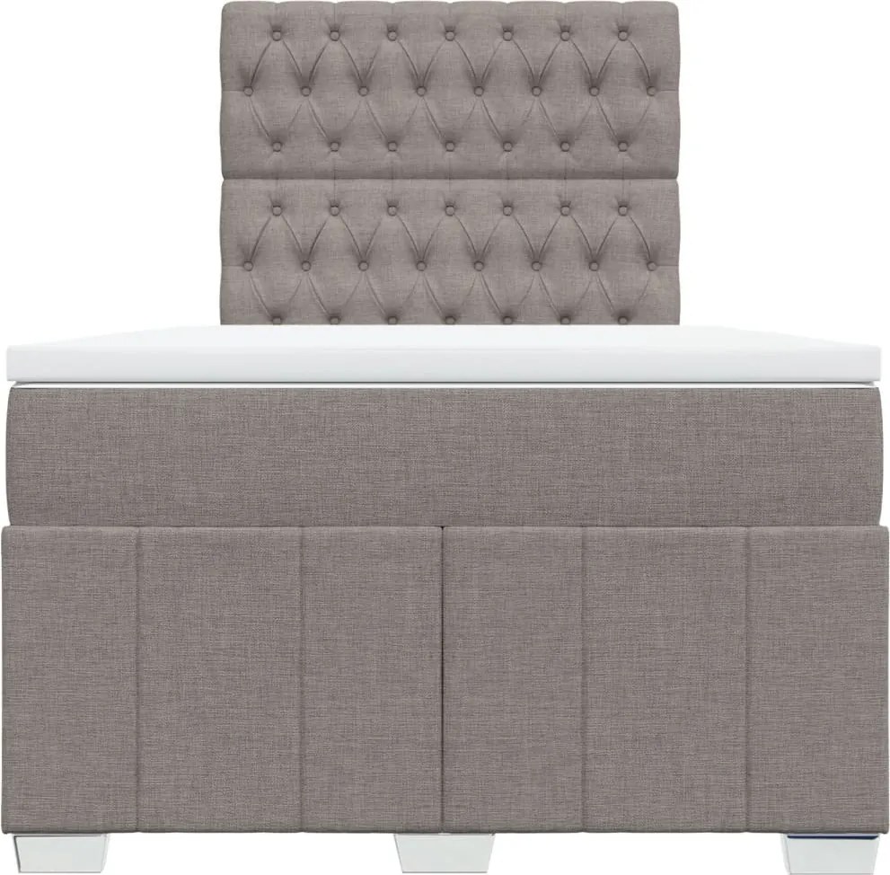 Box spring postel s matrací taupe 120x190 cm textil 3291618