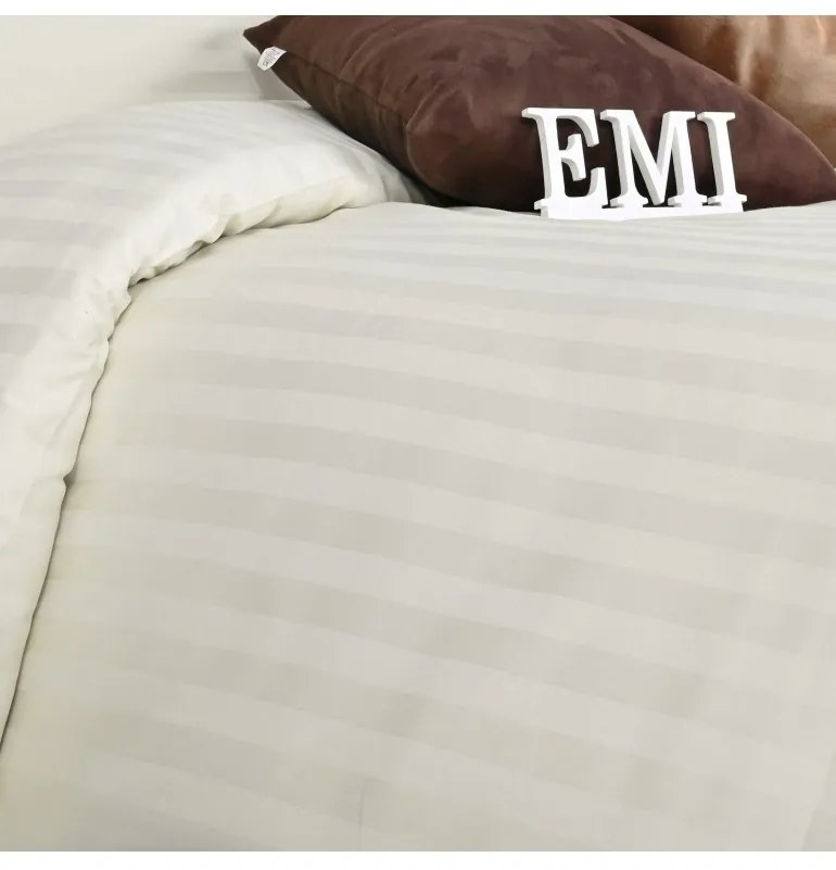 Povlečení damaškové krémové EMI, Standardní set jednolůžko obsahuje 1x 140x200 + 1x 70x90