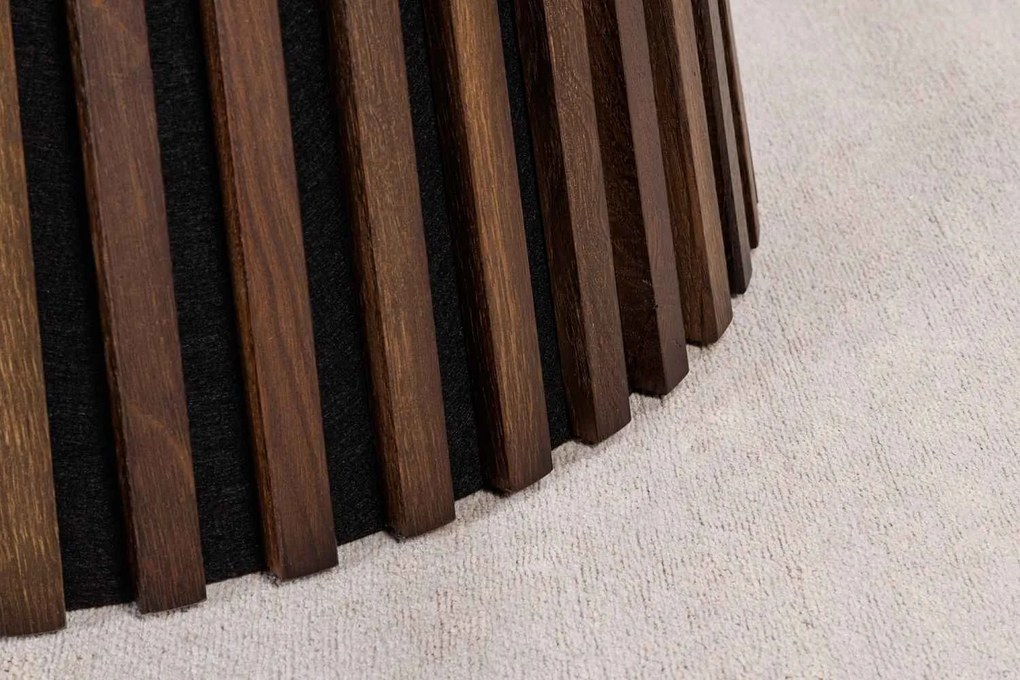 Designový jídelní stůl kulatý Wadeline 120 cm tmavý dub